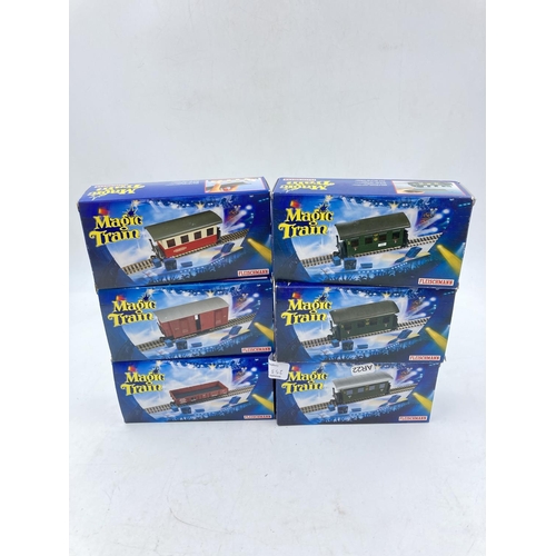 Six boxed Fleischmann Magic Train model railway accessories comprising ...