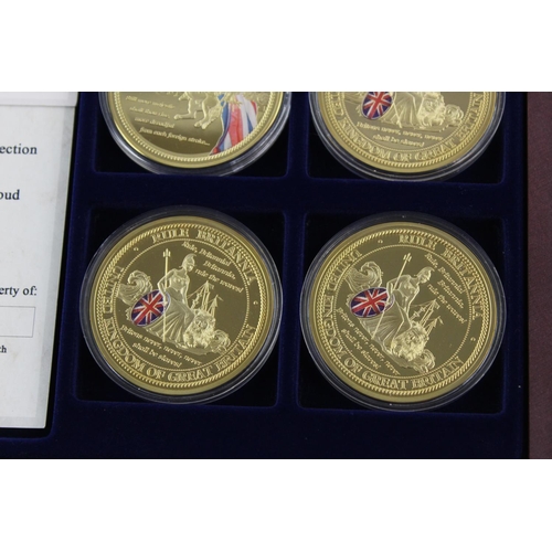 Two Windsor Mint gold plated and silver plated coin sets