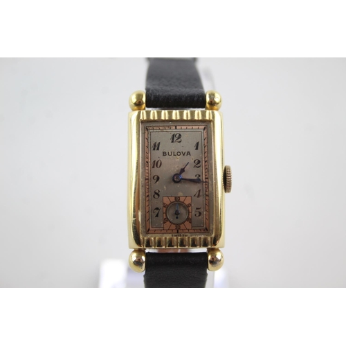 An Art deco Bulova President cal. 7AH mechanical men's wristwatch with ...