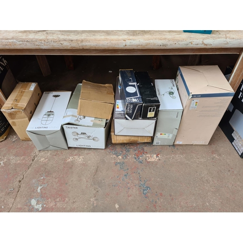 Ten boxed lighting items to include Thomas & Franks Ruben 5-light ...