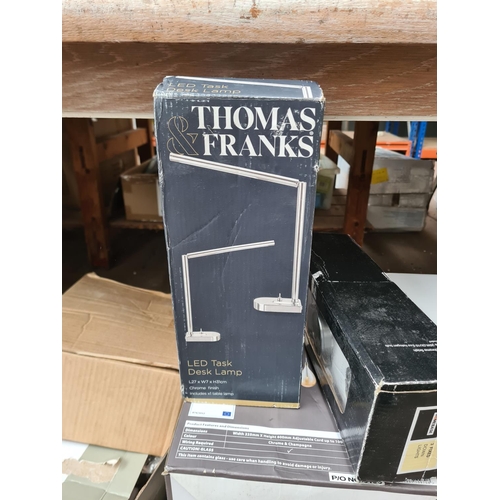 Ten boxed lighting items to include Thomas & Franks Ruben 5-light ...