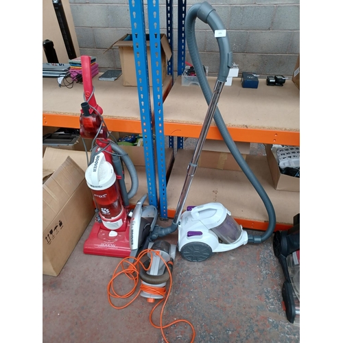 Four cleaners to include Hoover 2000W Hepa fiter upright bagless vacuum ...
