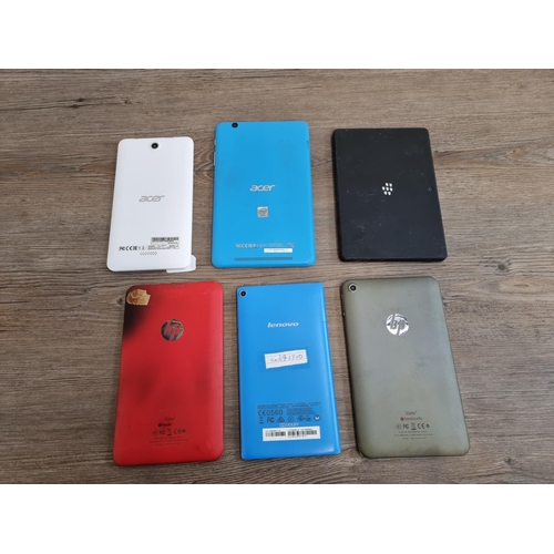 Six tablets to include Acer, HP etc.