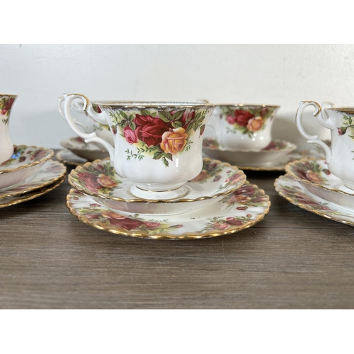 Thirty pieces of Royal Albert Old Country Roses china