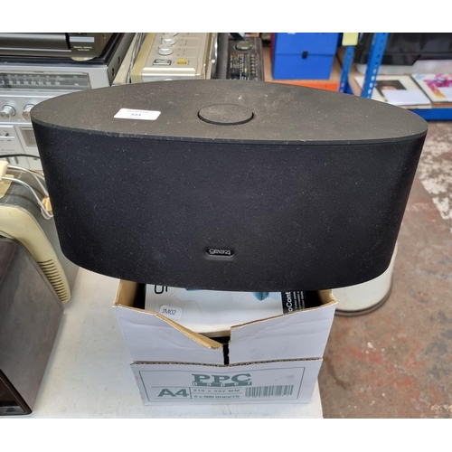 Three items, one Logitech Pure-fi Dream two-band radio/iPod dock with ...