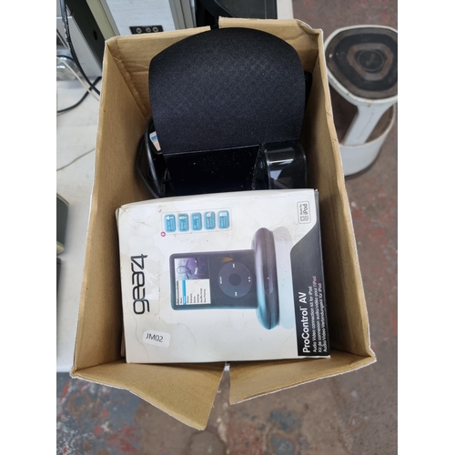 Three items, one Logitech Pure-fi Dream two-band radio/iPod dock with ...