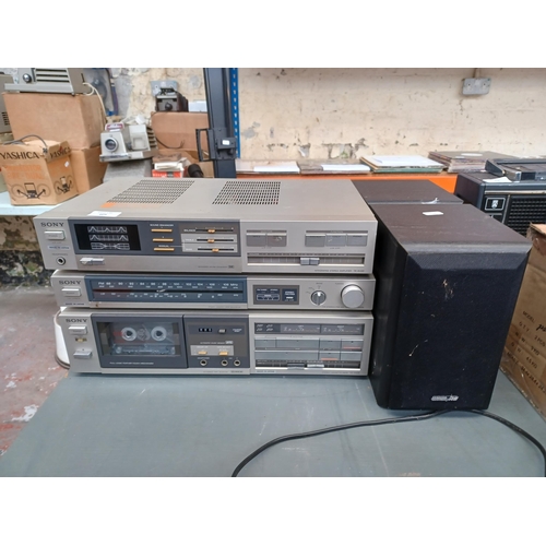 Four items, one Sony TA-AX22 integrated hi-fi amplifier, one Sony ST ...