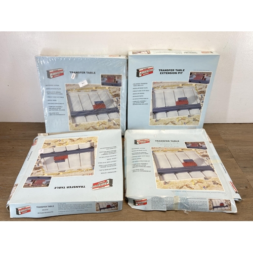 Four boxed Walthers Cornerstone Series transfer table kits