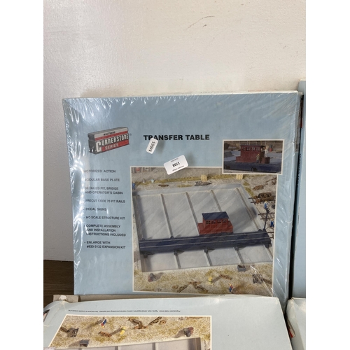 Four boxed Walthers Cornerstone Series transfer table kits