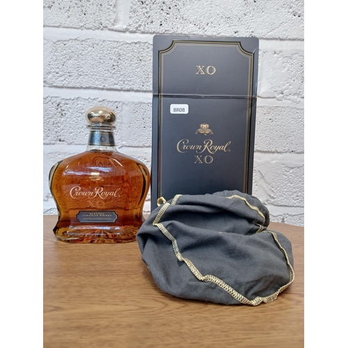 A boxed and bagged 75cl bottle of Crown Royal XO Cognac cask finished ...