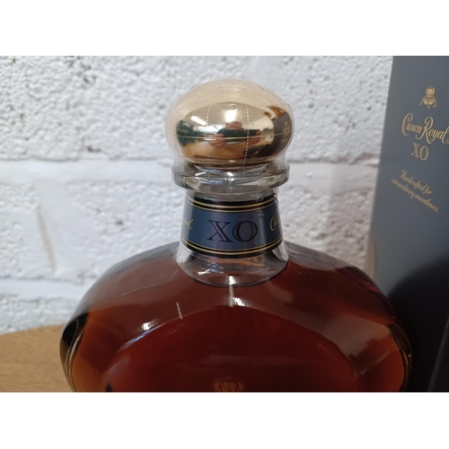 A boxed and bagged 75cl bottle of Crown Royal XO Cognac cask finished ...