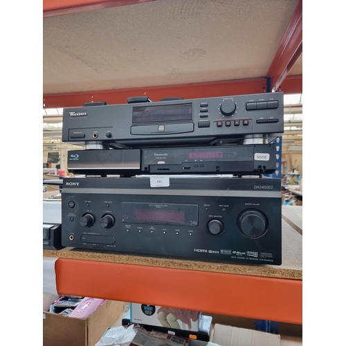 Three items, one Sony DA2400ES multi channel AV receiver, one Panasonic ...