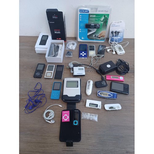 A collection of personal digital media players to include Creative Zen ...