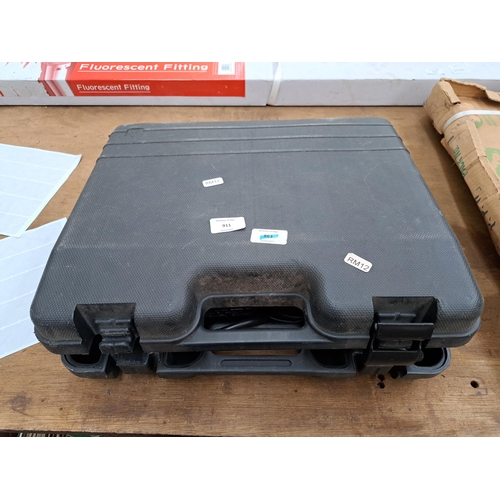 A cased Power Craft Z1C-F32 240v hammer drill with instruction manual ...