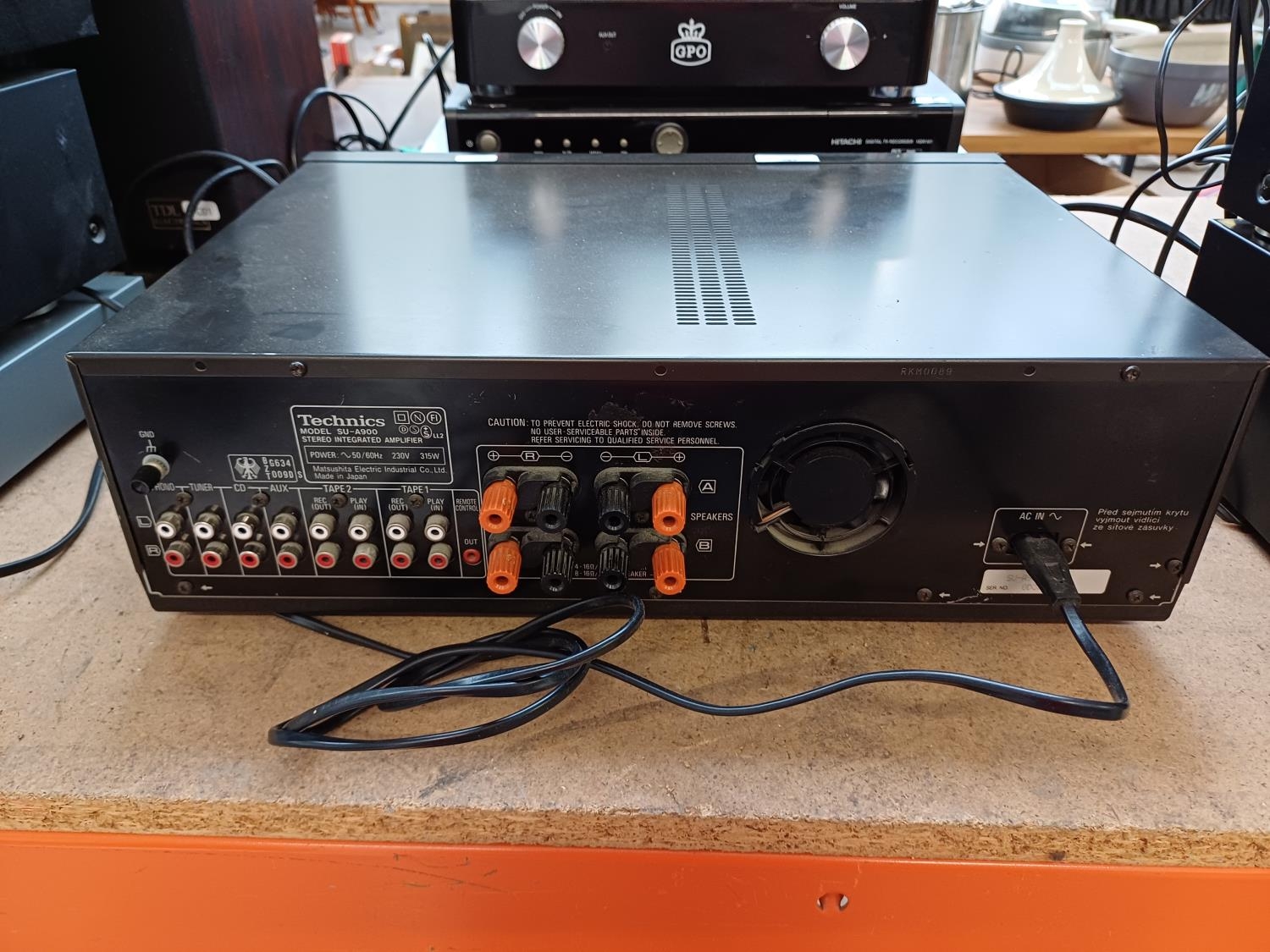A Technics SU-A900 MOS class AA stereo integrated amplifier