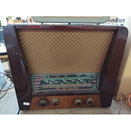 Three vintage radios, one mid 1950s GEC BC3248 five-valve three-band ...
