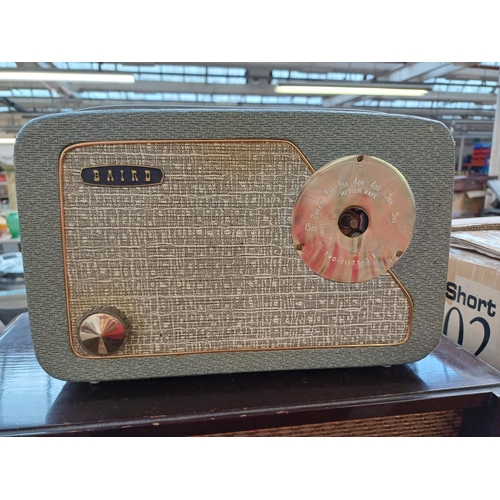 Three vintage radios, one mid 1950s GEC BC3248 five-valve three-band ...