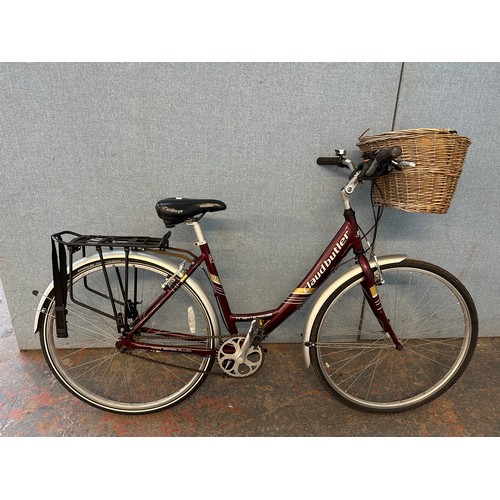 A Claud Butler Knightsbridge ladies bicycle with wicker basket front ...