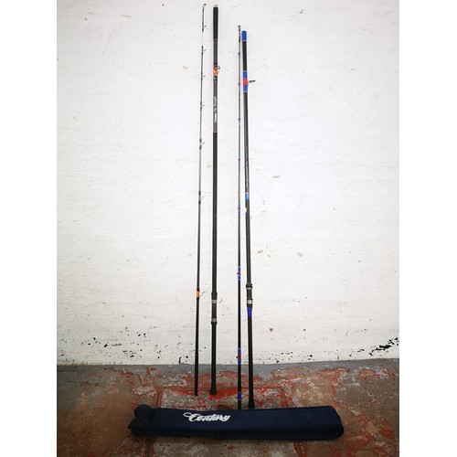 Two sea fishing rods, one Zziplex M4 GT two piece and one Century Tip ...