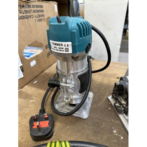 Two 240v power tools, one plunge router and one Silverline circular saw