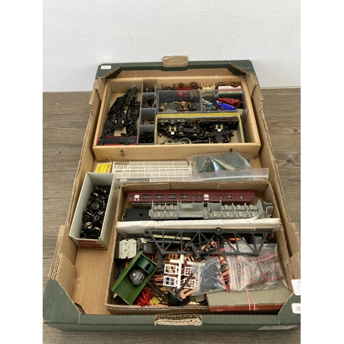 A collection of model railway parts and accessories to include ...