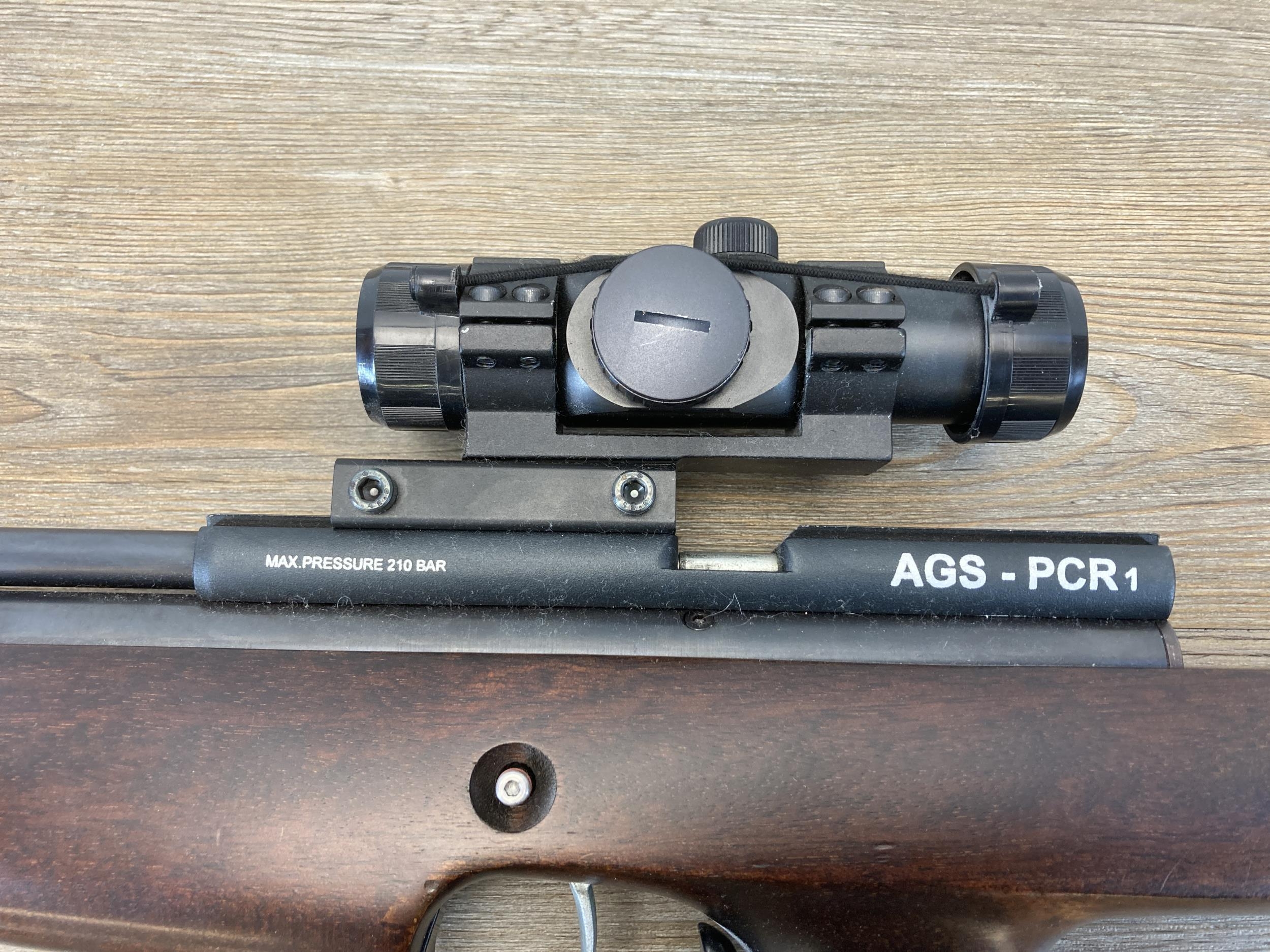 An AGS-PCR 1 .22 air rifle - serial no. 01308