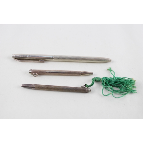 Three stamped .925 sterling silver ballpoint pens - approx. gross ...