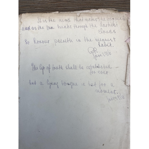 An early/mid 20th century autograph album containing hand written poems ...