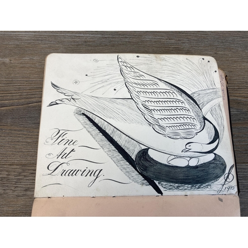 An early/mid 20th century autograph album containing hand written poems ...