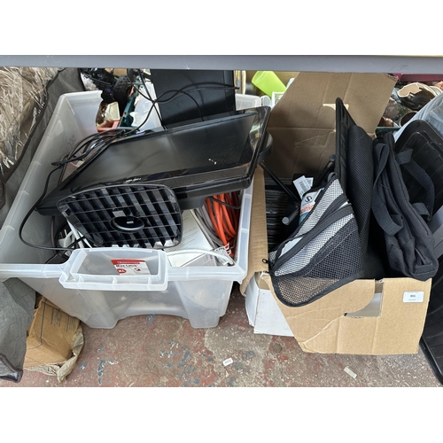 Four boxes and one bag containing Bush 19" HD Ready digital LCD TV with ...