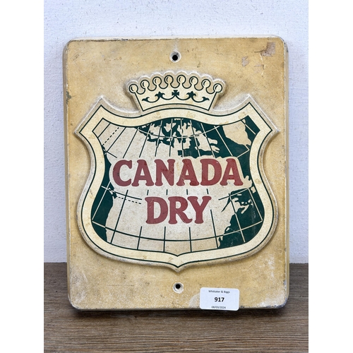 A vintage Cowling London 'Canada Dry' cast metal advertising sign ...