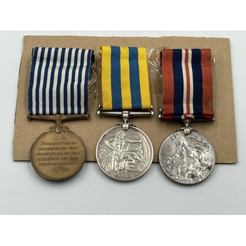 Three WWII Canadian medals presented to SE-100730 R. W. Vallee, one War ...