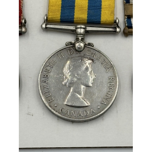 Three WWII Canadian medals presented to SE-100730 R. W. Vallee, one War ...