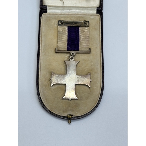 A cased WWI George V Military Cross