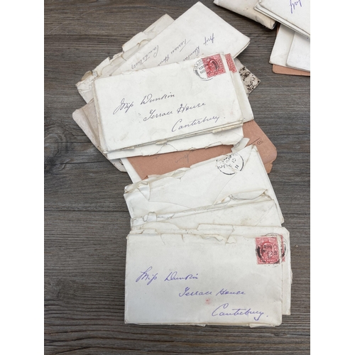 A large collection of early 20th century handwritten letters with ...