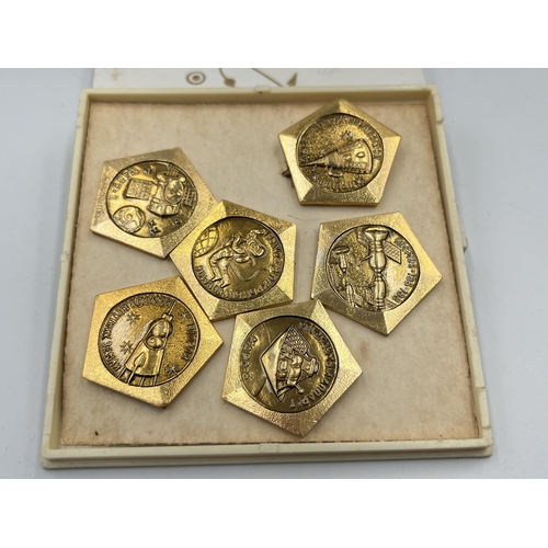 A cased collection of Russian proof coins to include cased 1983 and ...