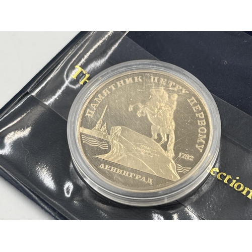 A cased collection of Russian proof coins to include cased 1983 and ...