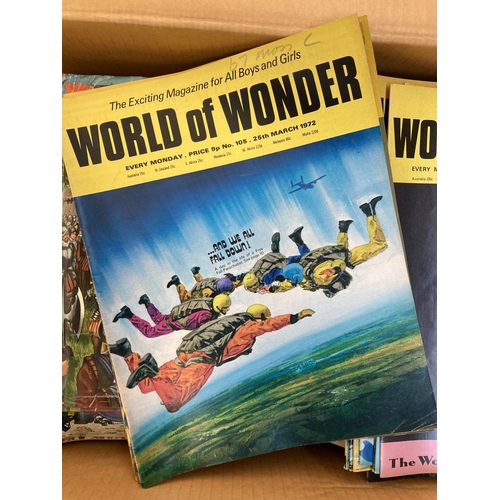 A large collection of 1970s World Of Wonder magazines