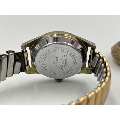 Three watches, one vintage Cardinal Deluxe Antimagnetic mechanical ...