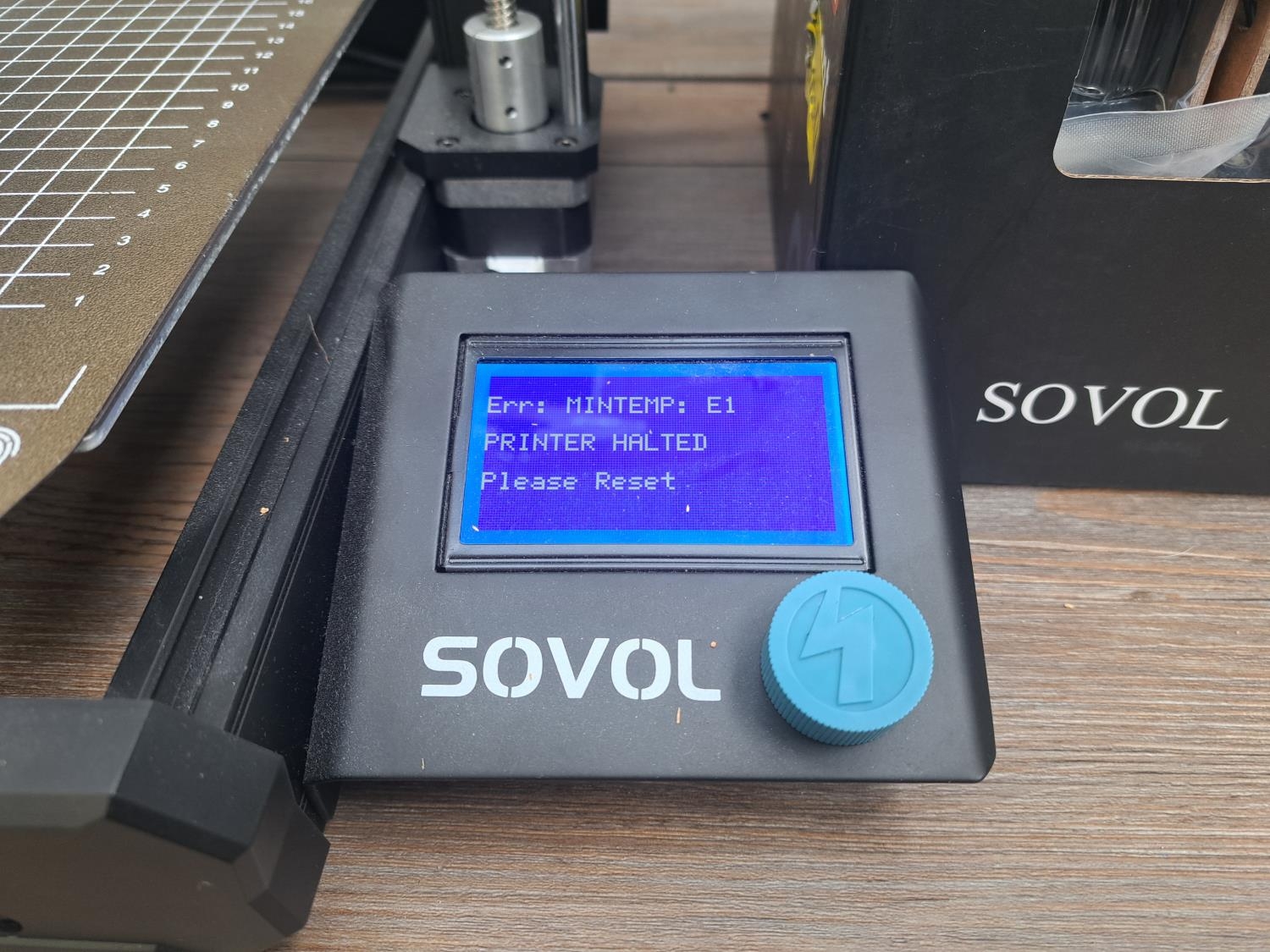 A Sovol SV06 3D printer with five spools of PLA filament, 3DLac ...