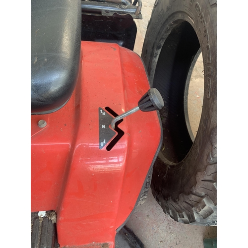 An MTD Transmatic RH115/76 ride on lawnmower