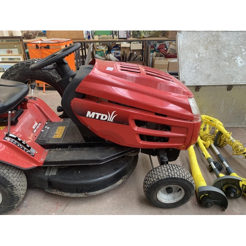 An MTD Transmatic RH115/76 ride on lawnmower