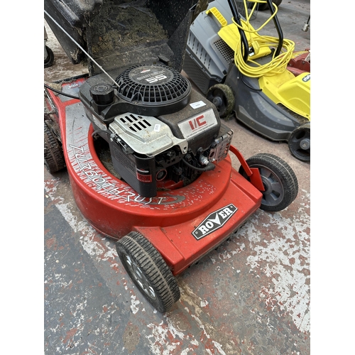 A Rover self propelled petrol lawnmower with Briggs & Stratton petrol ...