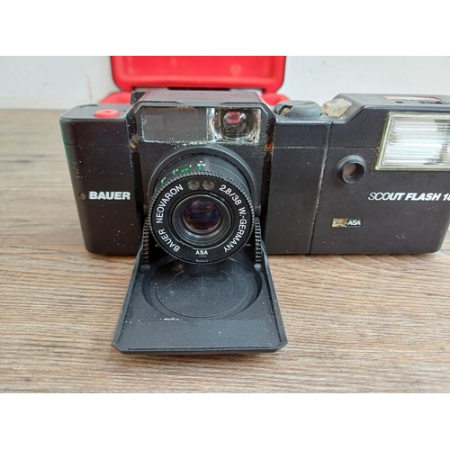 A cased Bauer Scout 35 (Balda CA 35) compact 35mm camera fitted with ...