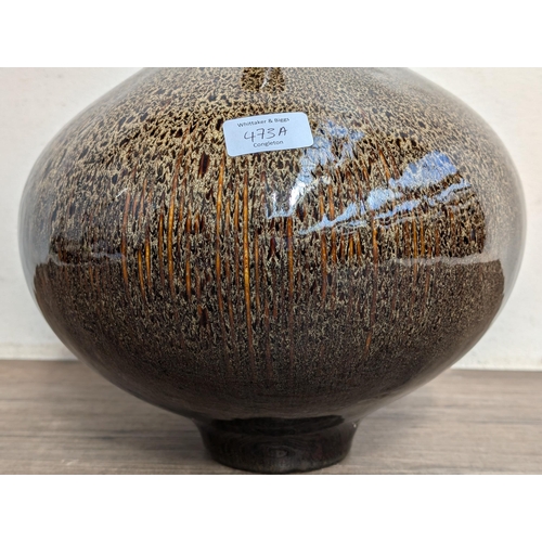 A contemporary Sia Collection glazed ceramic vase - approx. 40cm high