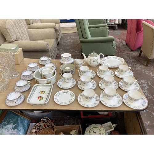 A collection of ceramics comprising thirty four piece Royal Adderley ...