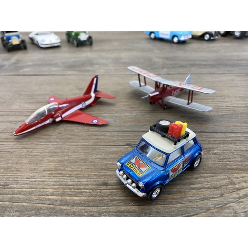 A collection of diecast model vehicles to include Saico 1/32 Ford Anglia, Saico 1/32 Ford Anglia Pol