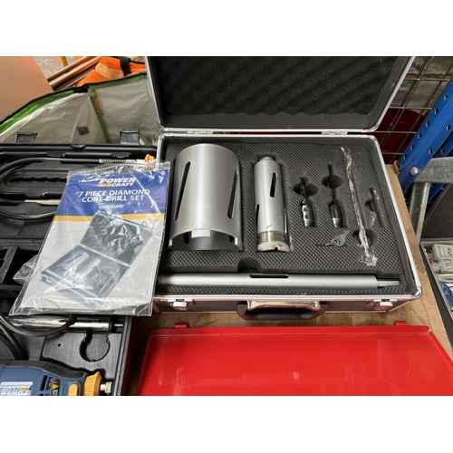 Five items to include PowerCraft cased combi tool, Workzone O-ring set ...
