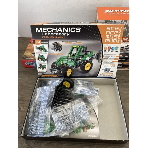 Eight items, seven boxed construction sets and one JLG Atlas II ...