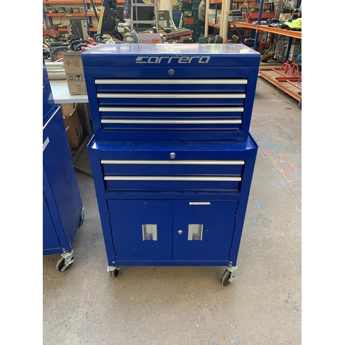 A Halfords 6 drawer rolling tool cabinet